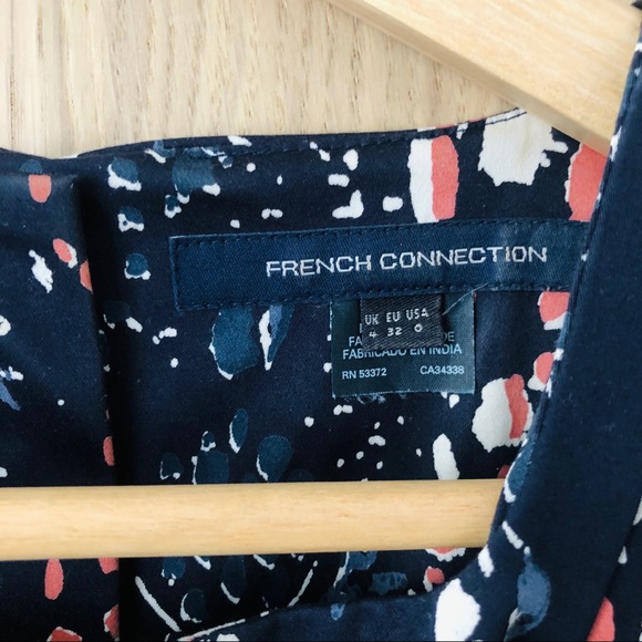 French Connection | Dresses | French Connection Navy Print Dress Us ...